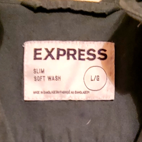 Express | Shirts | Mens Express Buttondown Shirt Dark Green Large Size ...